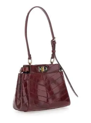 Fendi My Pekaboo Xs' Bordeaux Handbag With Turn-lock Closure In Quilted Leather For - Multicolor