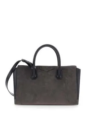 Givenchy Catchall Antigona Small' Grey Handbag With Logo Lettering On The Front In Suede For - Gray