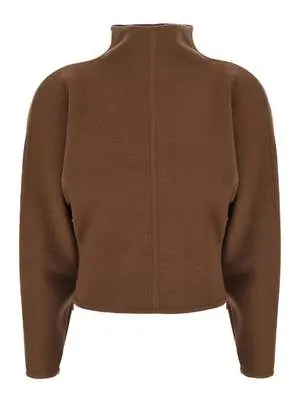 Max Mara Mxs Giglio Knit Sweater With Long Sleeves And V-neck In Beige For - Multicolor
