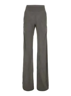 Rick Owens Bias' Gray Pants With Elasticated Waist And Diagonal Seams In Tech Fabric For - Multicolor