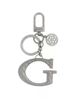 Guess Logo Keyring - Silver