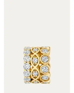 SYDNEY EVAN 14k Yellow Gold Diamond Trio Chain Ring