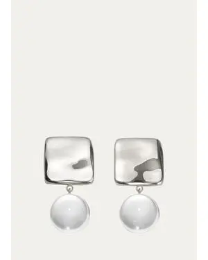 Agmes Luca Earrings With Quartz - Silver