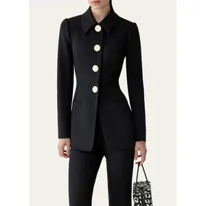 Carolina Herrera Long-sleeve Stretch Wool Jacket