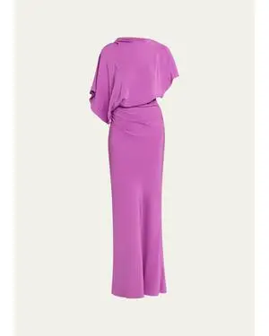 Christopher Esber Backless Draped Satin Dress