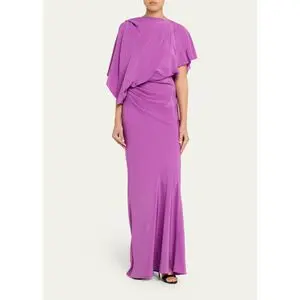 Christopher Esber Backless Draped Satin Dress