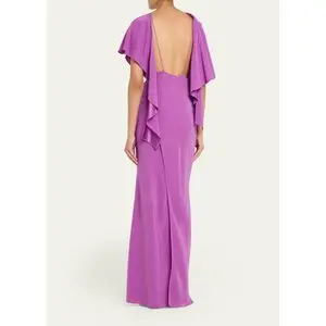 Christopher Esber Backless Draped Satin Dress