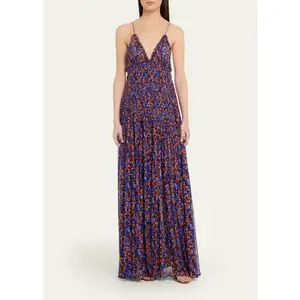 Ulla Johnson Atrani Floral Silk Chiffon Maxi Dress