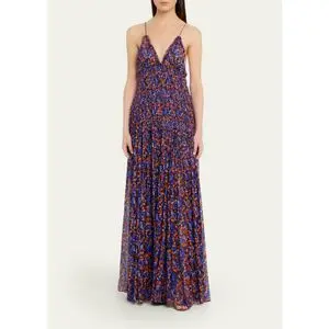 Ulla Johnson Atrani Floral Silk Chiffon Maxi Dress