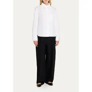 TWP Double-layer Boyfriend Shirt In Superfine Cotton Shirting