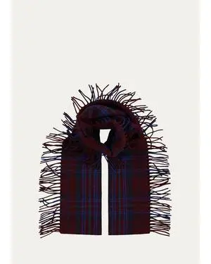 BEGG X CO Collessie Wool And Cashmere Plaid Scarf - Multi