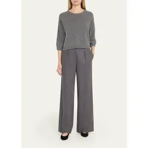 Loulou De Saison Azali 01 Cropped Crewneck Sweater