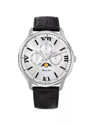 MATHEY TISSOT Edmond Moon 42mm Watch - Silver