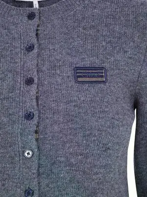 Chloé Logo-patch Button-up Cardigan - Grey