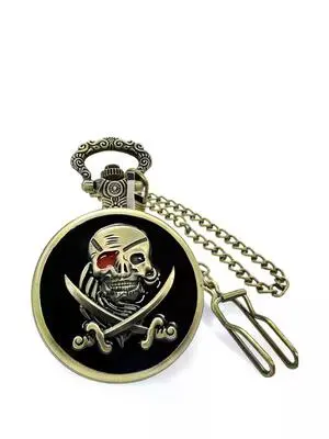 INVICTA Vintage Skull-motif 47mm Pocket Watch - Black