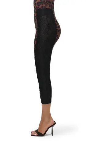 Naked Wardrobe Leopard Print High Waist Midi Skirt