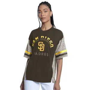 G-III 4HER BY CARL BANKS San Diego Padres Off-season Oversized Top - Brown