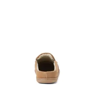 Clarks Genuine Cow Suede Moc Toe Clog With Elastic Twin Gore Slippers - Cinnamon