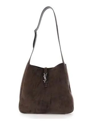 Saint Laurent Brown Shoulder Bag With Shoulder Strap And Cassandre Buckle Closure On The Front In Suede For - Multicolor