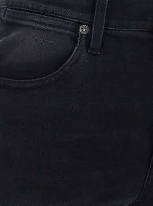 Gucci Black Mid-rise Jeans With Split Hems In Denim For