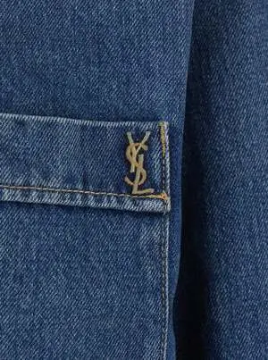 Saint Laurent Denim Con Taschino Logo Piccolo