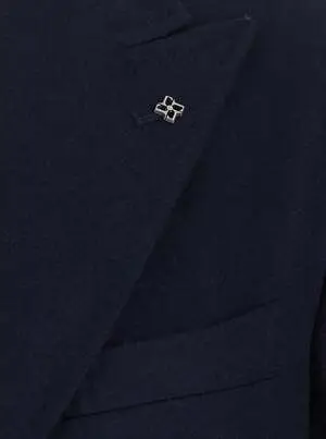 Tagliatore Montecarlo' Blue Double-breasted Jacket With Wide Notched Revers In Fabric For - Multicolor