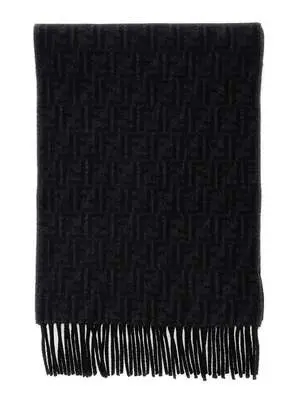 Fendi Ff Wool Con Frange - Multicolor