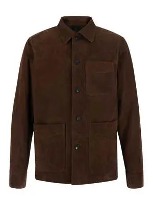 Tagliatore Brown Leather Jacket - Multicolor