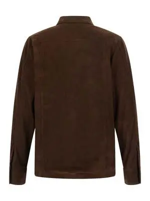 Tagliatore Brown Leather Jacket