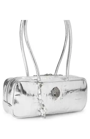 Kurt Geiger Small Celia Leather Duffle Bag - Silver