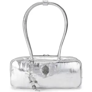 Kurt Geiger Small Celia Leather Duffle Bag - Silver