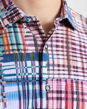 Robert Graham Murdoch Plaid Cotton Short-sleeve Shirt