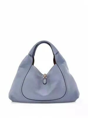 Gucci Softbit Leather Maxi Hobo Bag - Blue