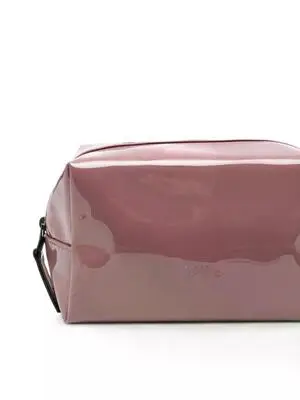 Rains Glossy Logo-debossed Wash Bag
