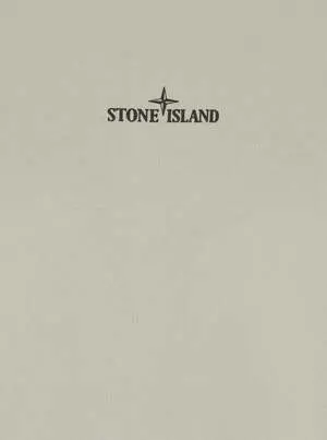 Stone Island Beige Sweatshirt With Logo Print On The Front And Back In Cotton For
