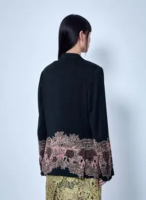 Dries Van Noten Embroidered Double-breasted Blazer