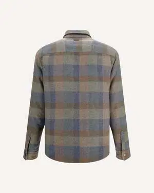 Etro Woo And Cashmere Check Shirt Mae