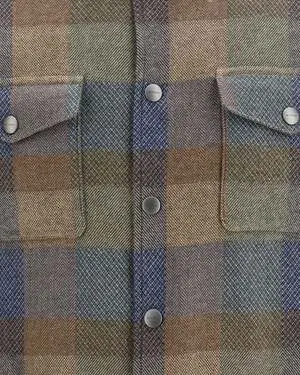 Etro Woo And Cashmere Check Shirt Mae