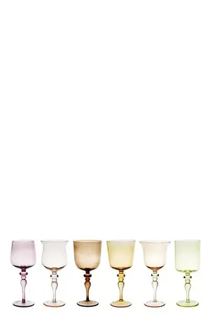 BITOSSI Set Of 6 Goblets Assorted Shapes - Multi
