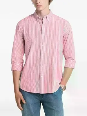 Michael Kors Striped Stretch Cotton Shirt