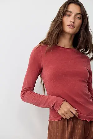 Free People We The Free Be My Baby Top - Deep Cherry
