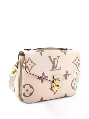 LOUIS VUITTON Pochette Metis Bicolor Monogram Empreinte Giant Crossbody Bag