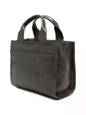 Dkny Logo-embossed Metallic Tote Bag - Grey