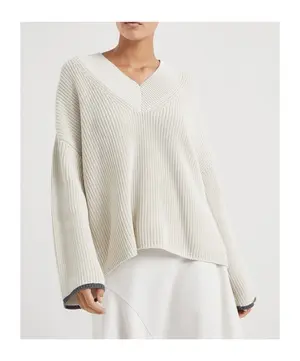 Brunello Cucinelli Monili Chain Detailed Knitted Jumper