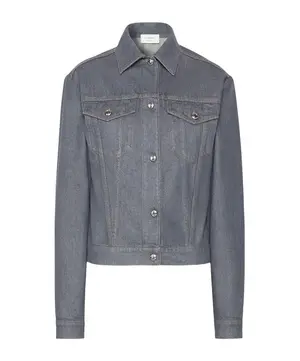 Sportmax Button-up Denim Jacket - Medium Gray