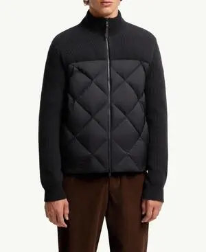 Moncler Wool-cashmere Down Cardigan