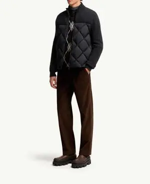 Moncler Wool-cashmere Down Cardigan