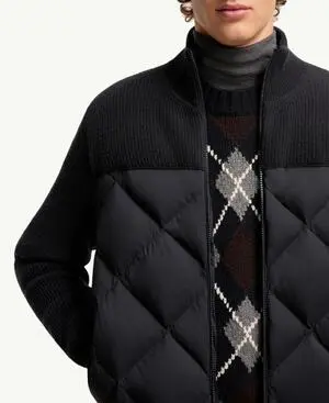 Moncler Wool-cashmere Down Cardigan