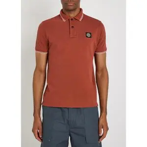 Stone Island Cotton Slim-fit Polo Shirt - Red