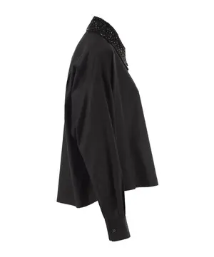Fabiana Filippi Crystal-embellished Collar Shirt